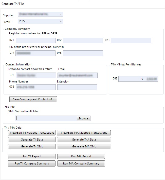Generate T4 and T4A – Support Center