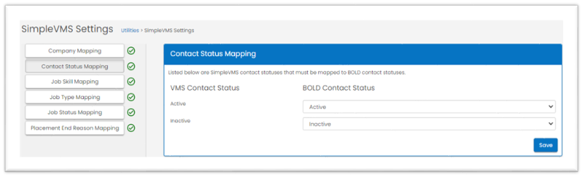 SimpleVMS Mapping – Support Center