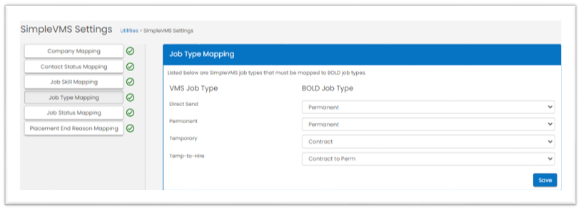 SimpleVMS Mapping – Support Center