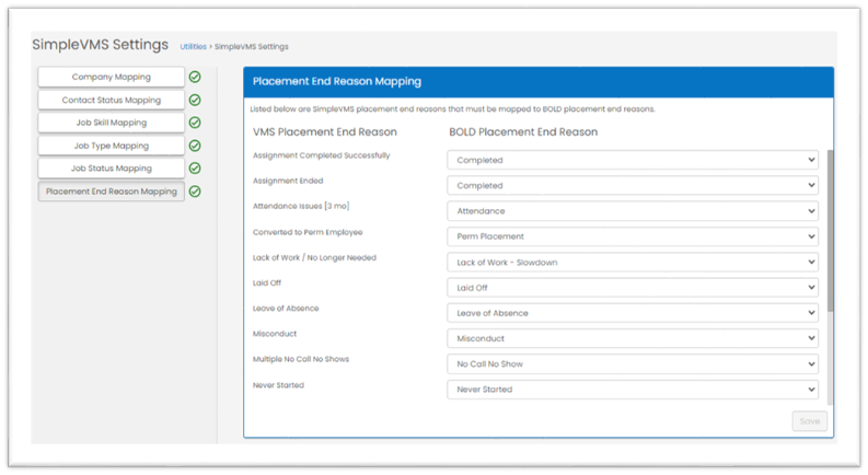SimpleVMS Mapping – Support Center